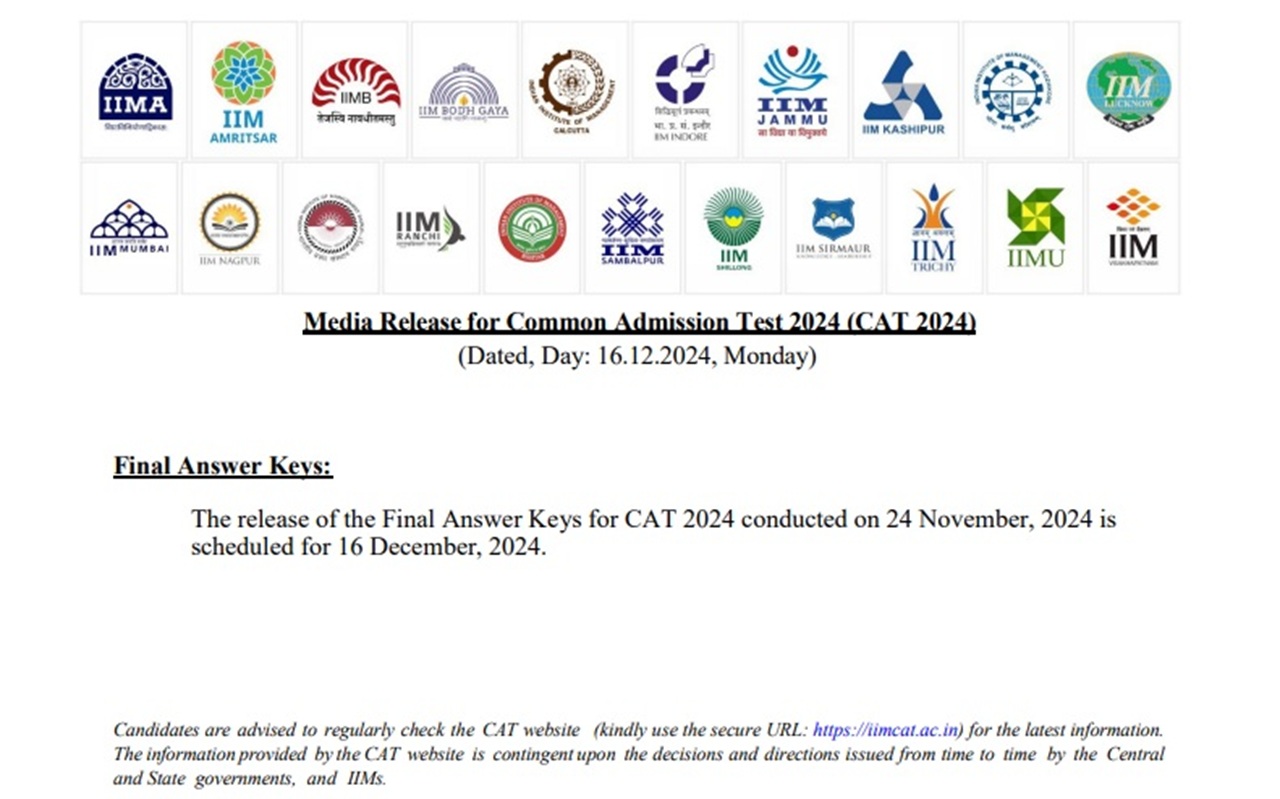 CAT Final Answer Key 2024 Released at iimcat.in - CoachingDaddy